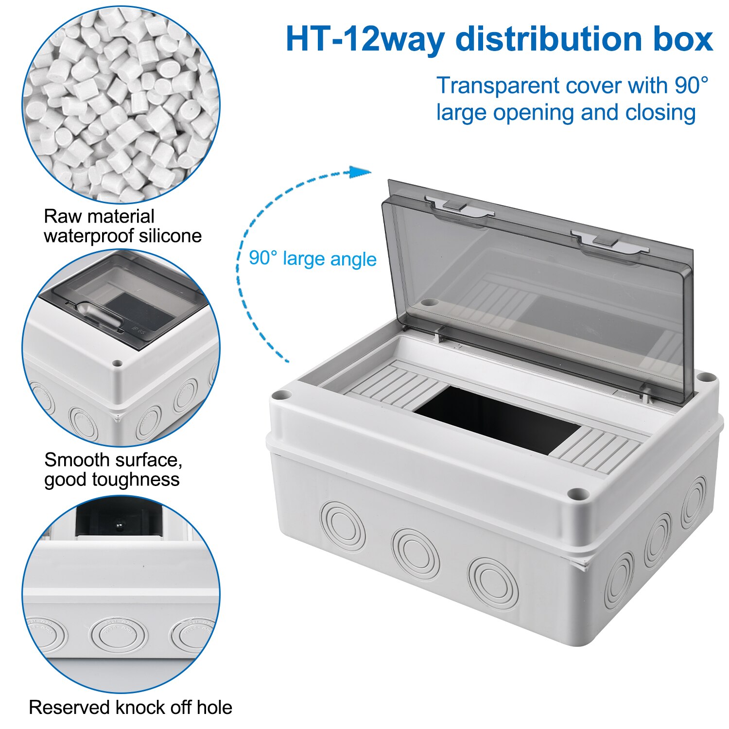 Panou electric, ZLFGKPQ, Impermeabil, IP65, 12 module, Alb - eMAG.ro