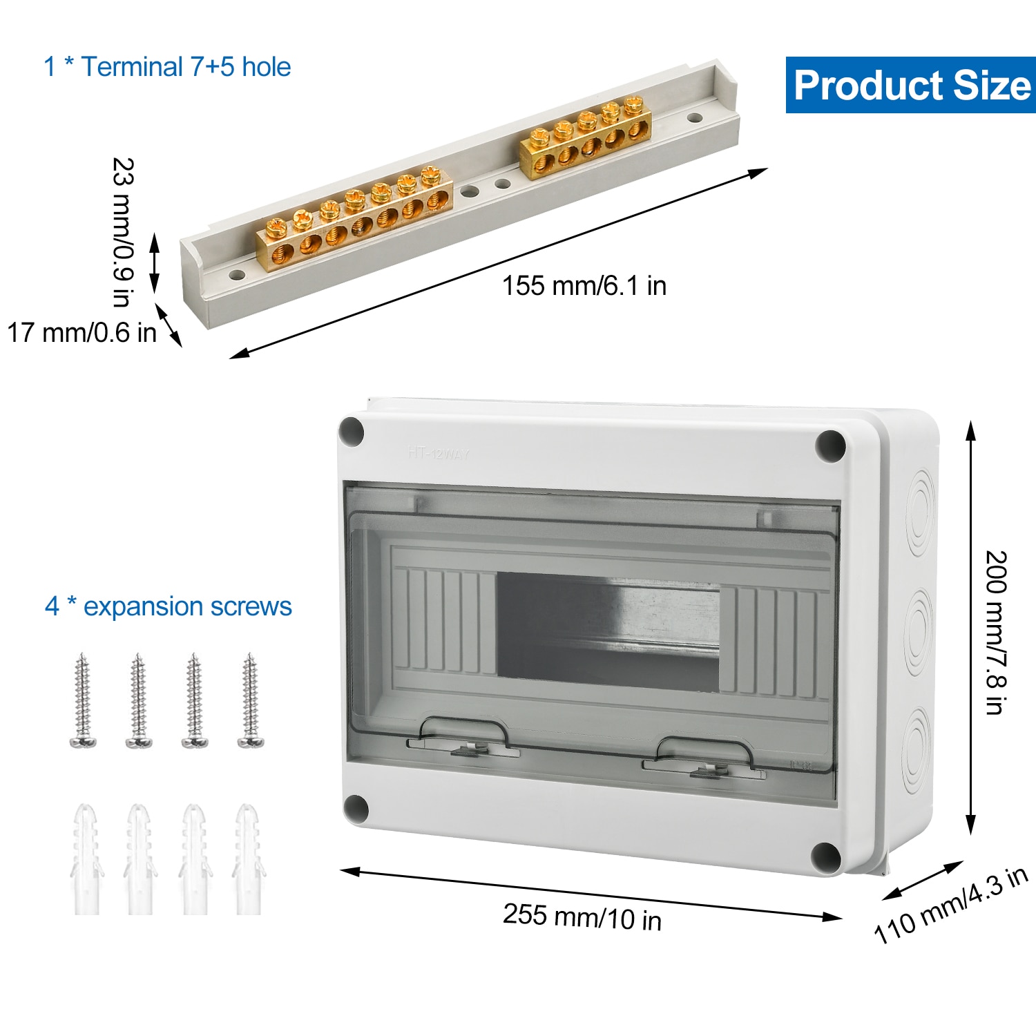 Panou electric, ZLFGKPQ, Impermeabil, IP65, 12 module, Alb - eMAG.ro