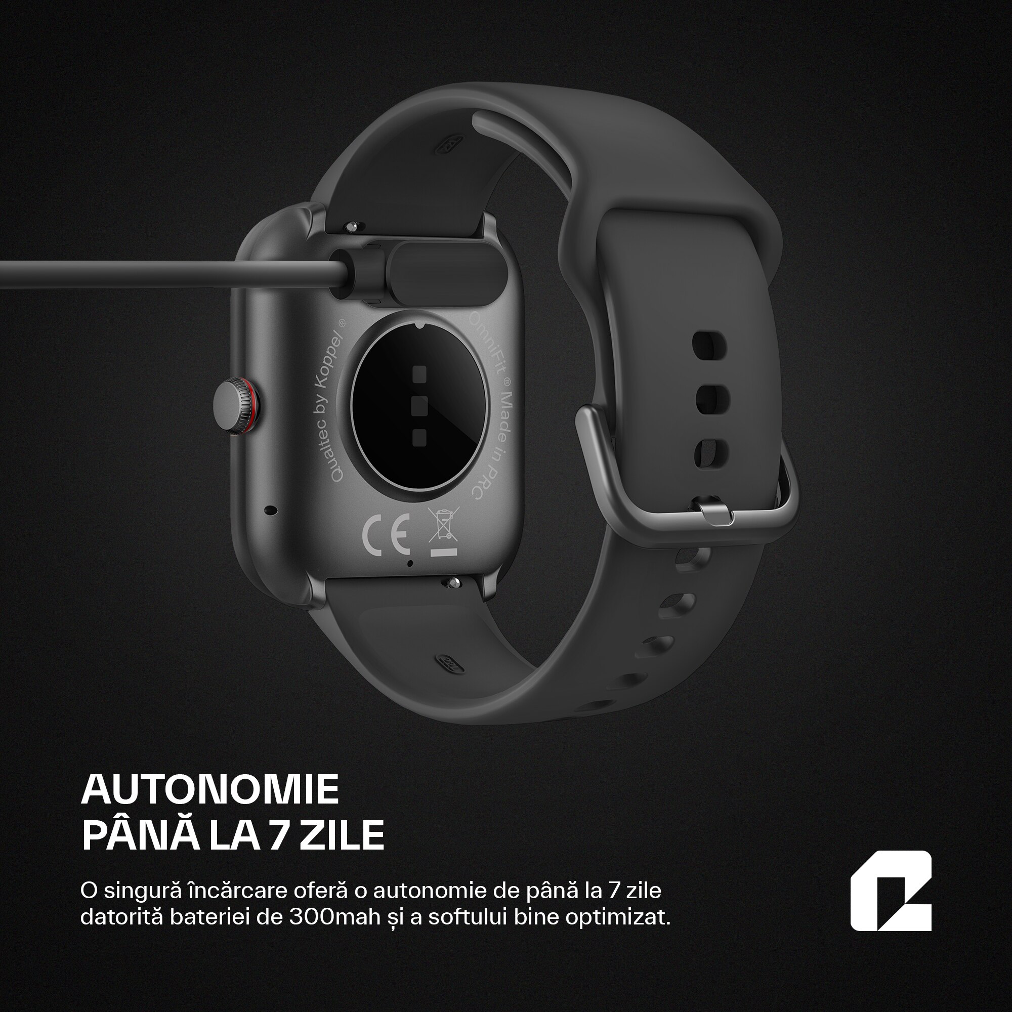 Ceas smartwatch, Qualtec by Koppel®, inteligent, fitness, sport ...