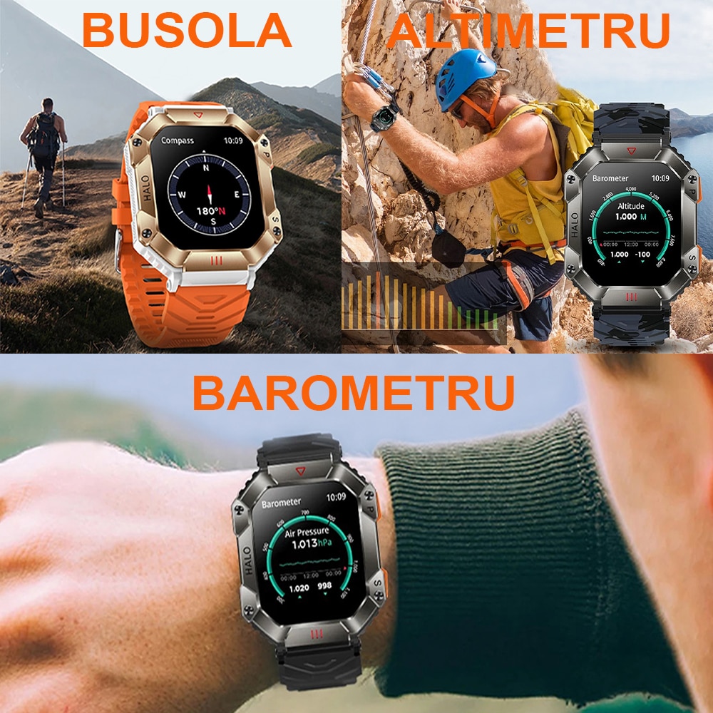 Smartwatch, 2 inch, IPS Star HD, 620mAh, 3 curele incluse, functie de ...