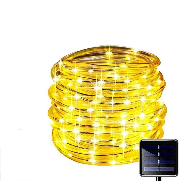 Snur de led solar impermeabil la exterior, Nut, 22 m, 200 leduri - eMAG.ro