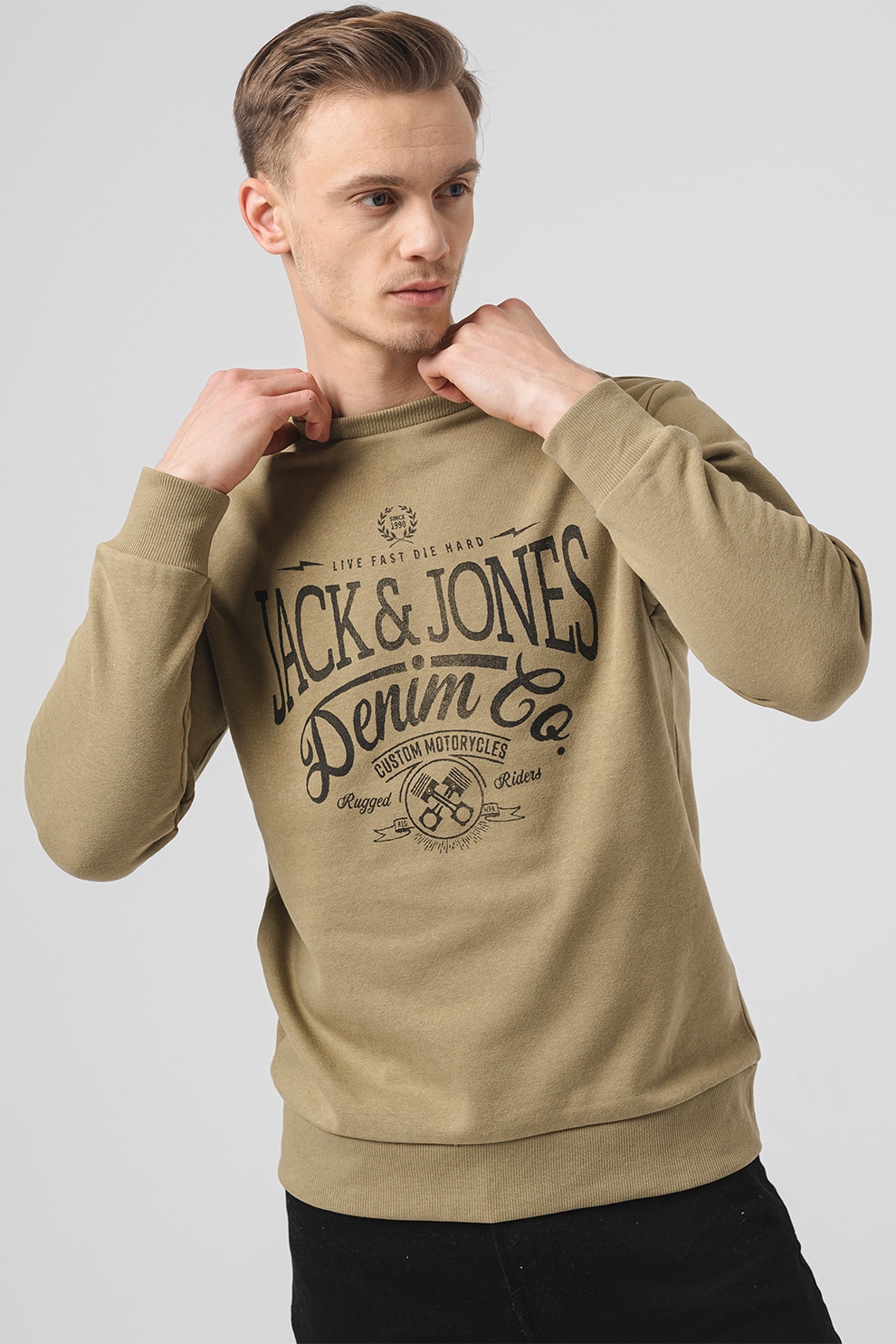 Jack & Jones, Eric kerek nyakú logós pulóver - eMAG.hu