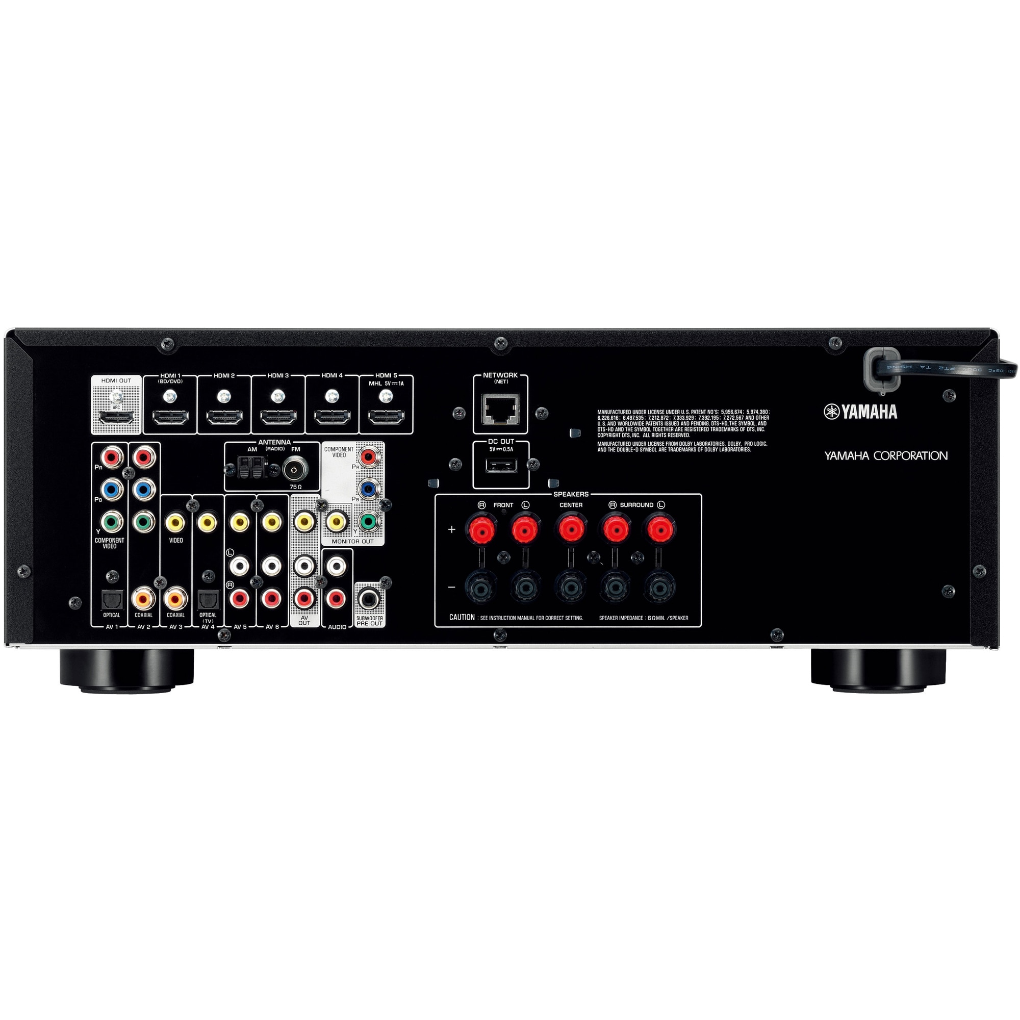 Receiver Yamaha RX-V475, negru - eMAG.ro