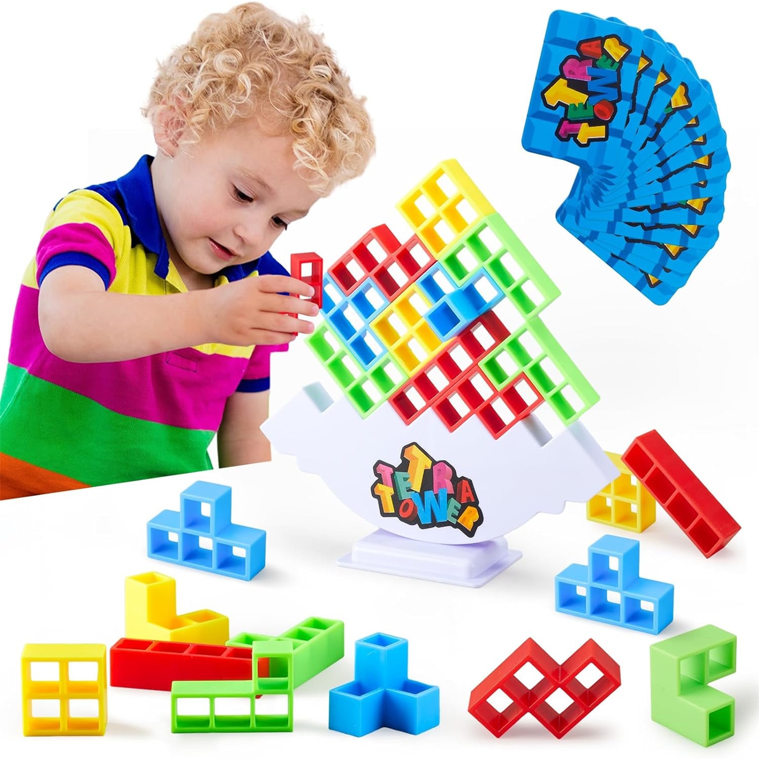 48 darabos készlet Tetra Tower egymásra rakható játék, MorFansi ...