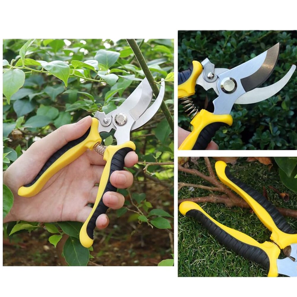 Foarfeca gradina, Otel inoxidabil, Profesionala, Galben/Negru - eMAG.ro