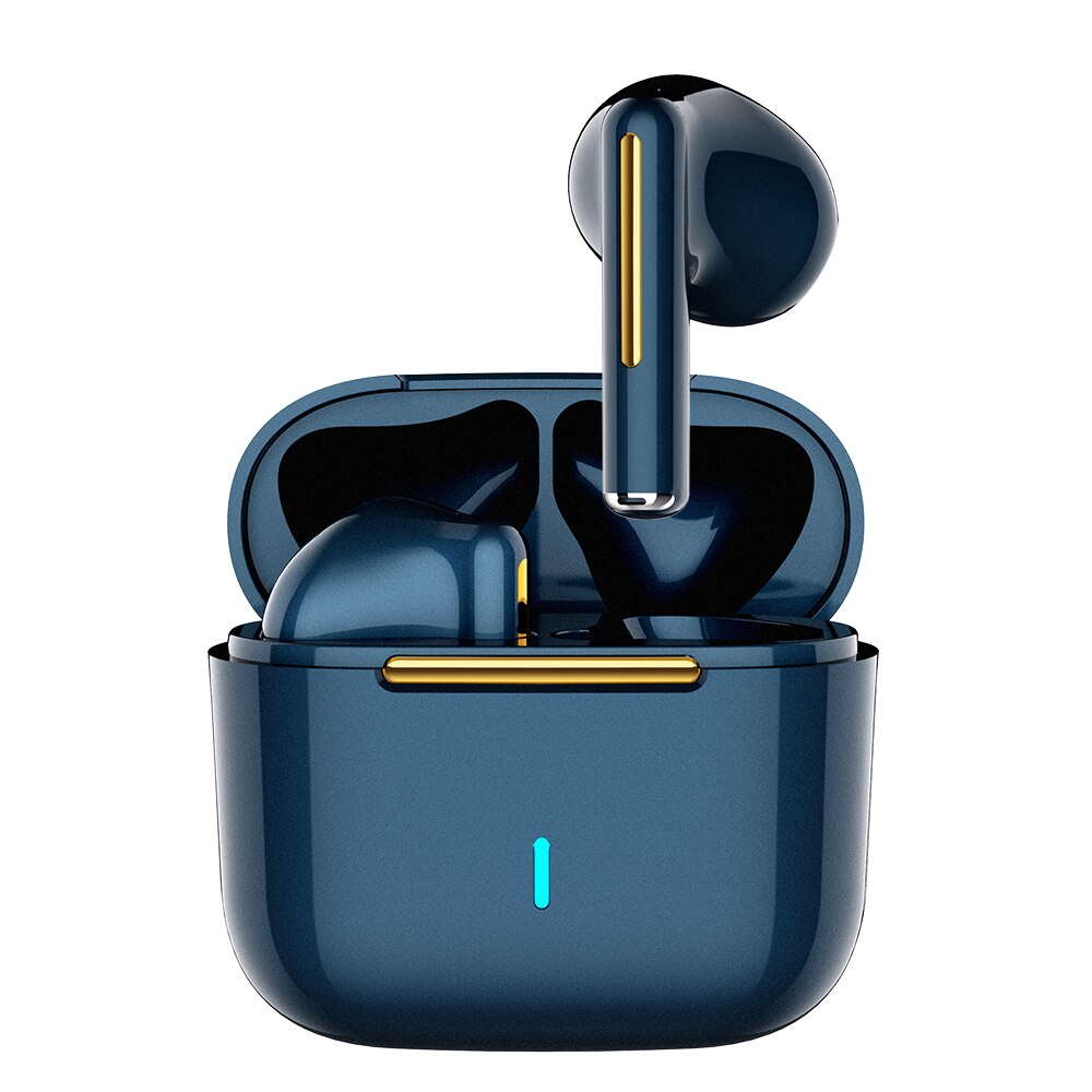 Casti fara fir, Bluetooth 5.2, Albastru - eMAG.ro