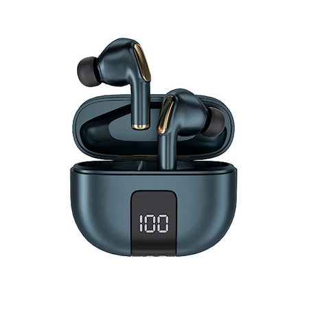 Casti fara fir, Bluetooth 5.2, Afisaj digital, Albastru - eMAG.ro