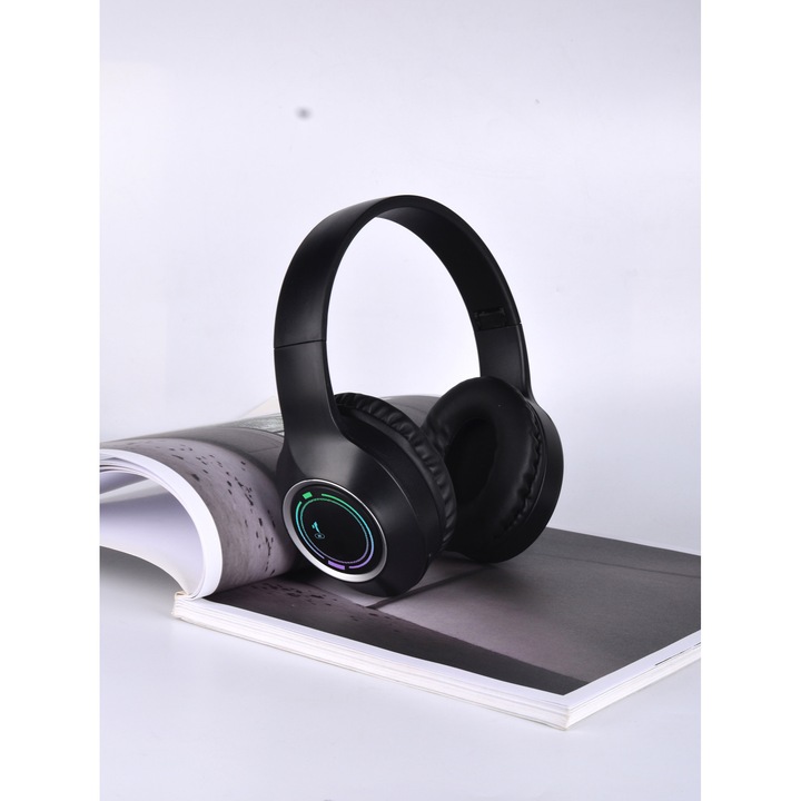 Casti bluetooth pliabile, sunet HIFI, Bluetooth 5.3, slot pentru card ...