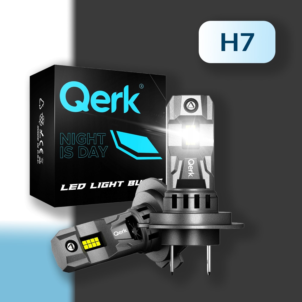 Set 2 Becuri Led Auto H7, Qerk, Px26D, 70 W, 6500 K, 20000 Lm, 12 V ...
