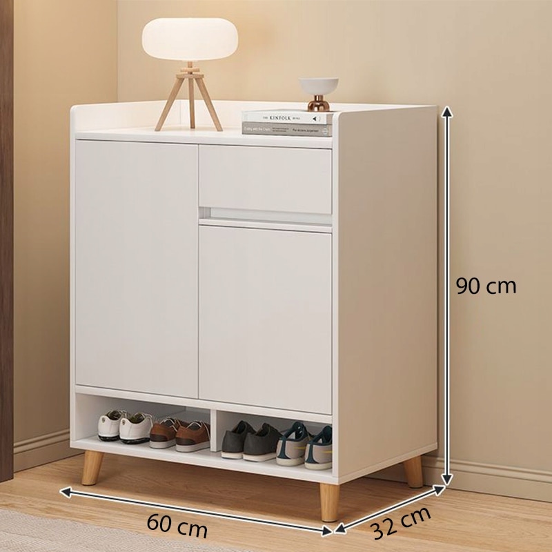 Pantofar hol intrare, Muvu, modern, alb, 60 x 32 x 90 cm - eMAG.ro