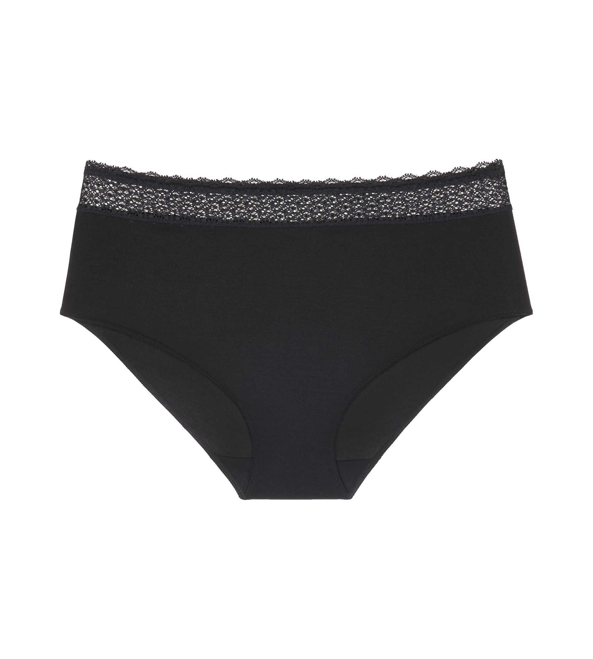 Triumph, Set de chiloti cu insertii de dantela - 3 perechi, Negru, XS ...