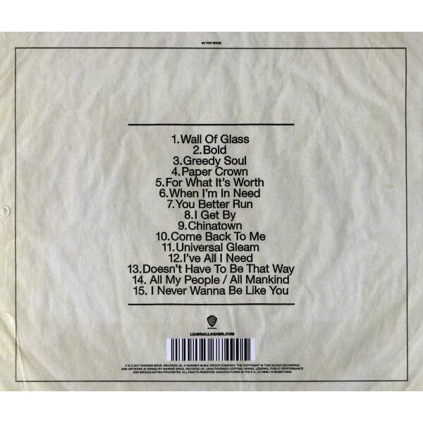 Liam Gallagher: As You Were (Deluxe Edition) [CD] - eMAG.bg