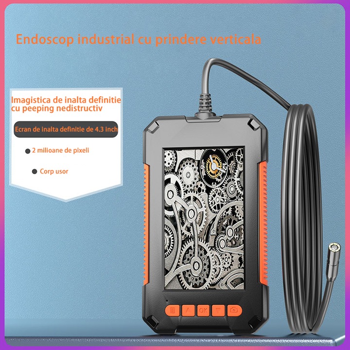 Endoscop 8mm Camera de inspectie cu sarpe de inspectie, 8 LED-uri ...