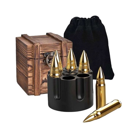 Set 6 pentru racirea bauturilor, Amtok, inox, forma de glont ...