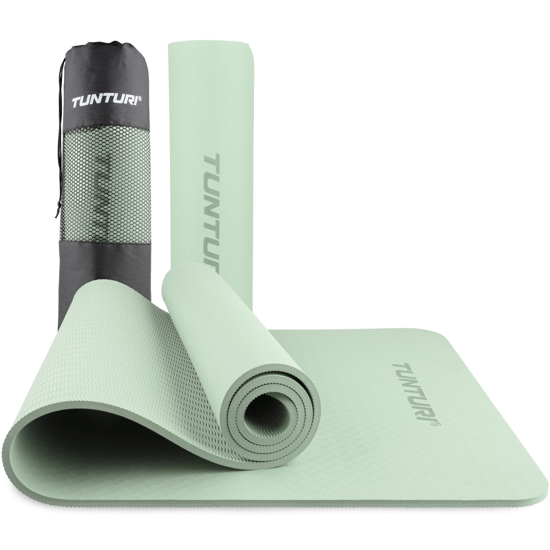 Saltea yoga Tunturi, 183x61x0.8 cm, Mint - eMAG.ro