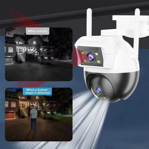 Camera de Supraveghere Dubla Jortan WiFi, Rezolutie 8MP Full HD 4K ...