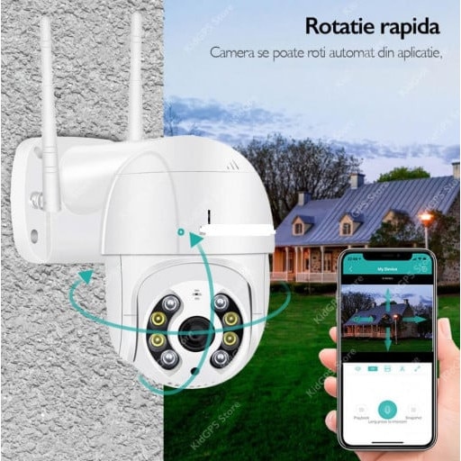 Camera de Supraveghere, WIFI, JORTAN JT-8160QJ, cu 8 leduri, IP66, HD ...