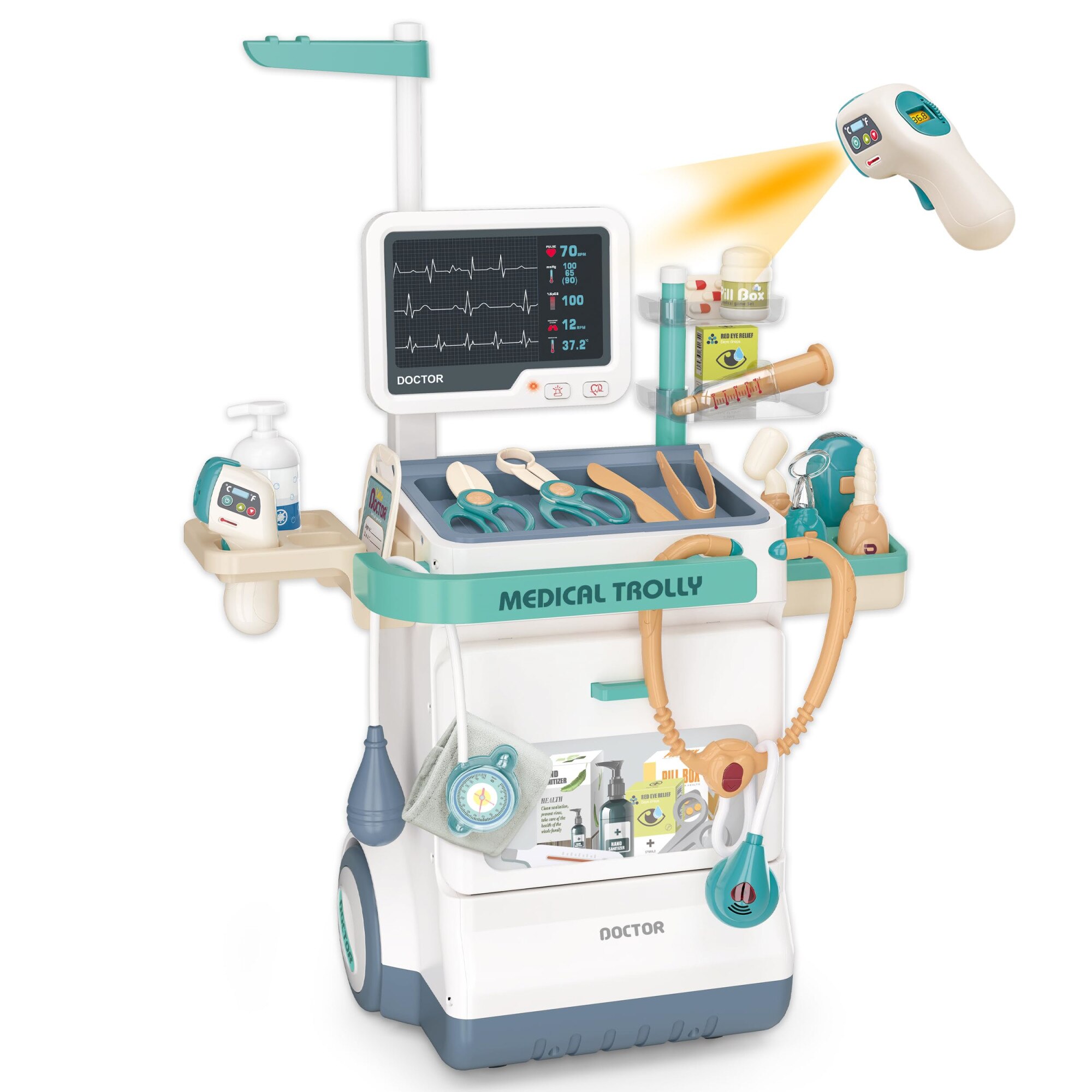 Kit de doctor pentru copii 26 de accesorii, WALALLA, Multicolor - eMAG.ro