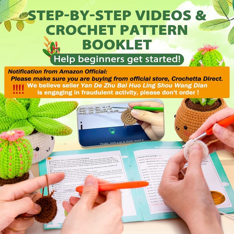 Kit de crosetat, cu tutoriale video, consumabile de tricotat DIY, 4 ...