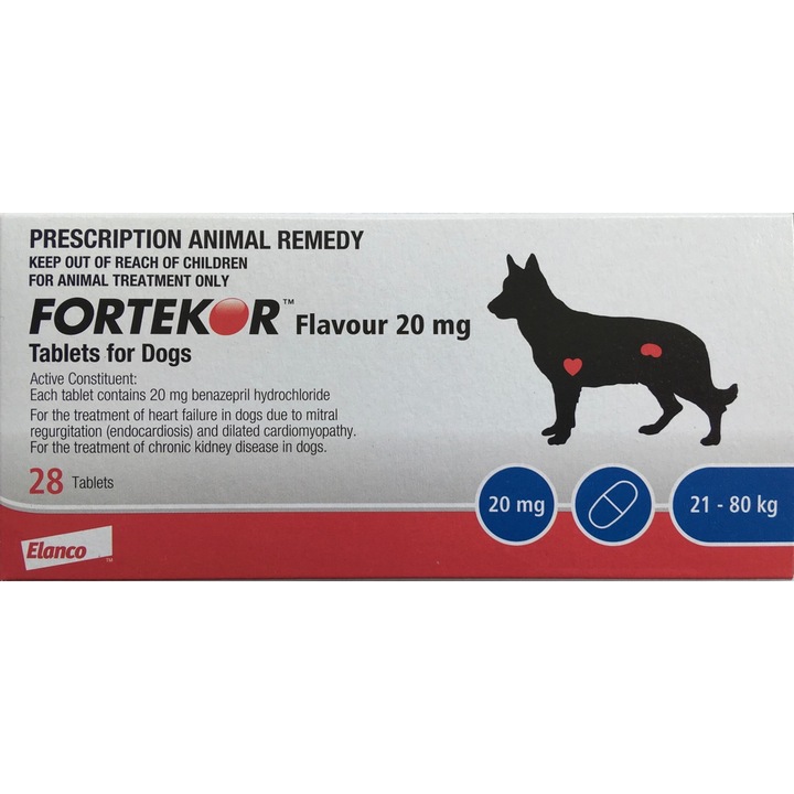Fortekor 20 mg (21-80 kg), 14 tablete previne remodelarea cardiaca ...