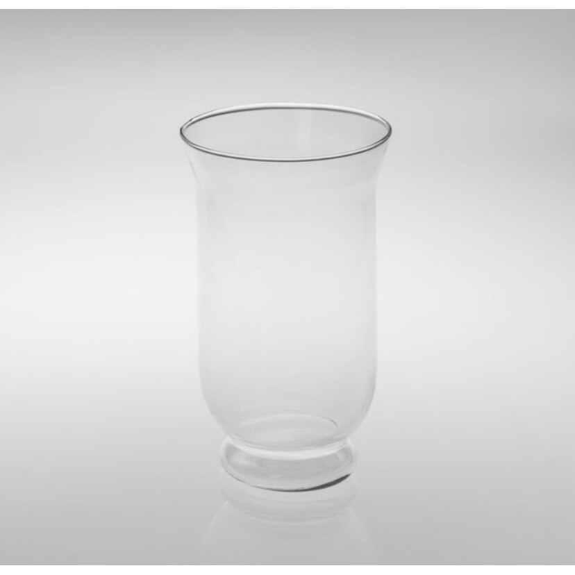 Vaza decorativa din sticla transparenta, forma de clopot, 15x24.5 cm ...