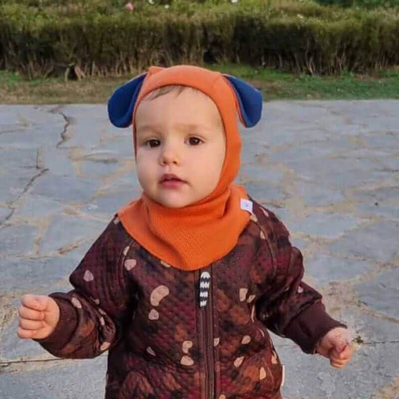 Cagula bebelusi reglabila cu urechiuse din bumbac certificat, Kidizi ...