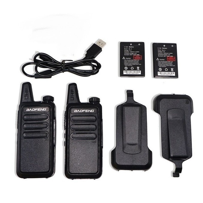Set Doua Statii Walkie Talkie New Baofeng BF-R5 Mini Walkie Talkie HF ...