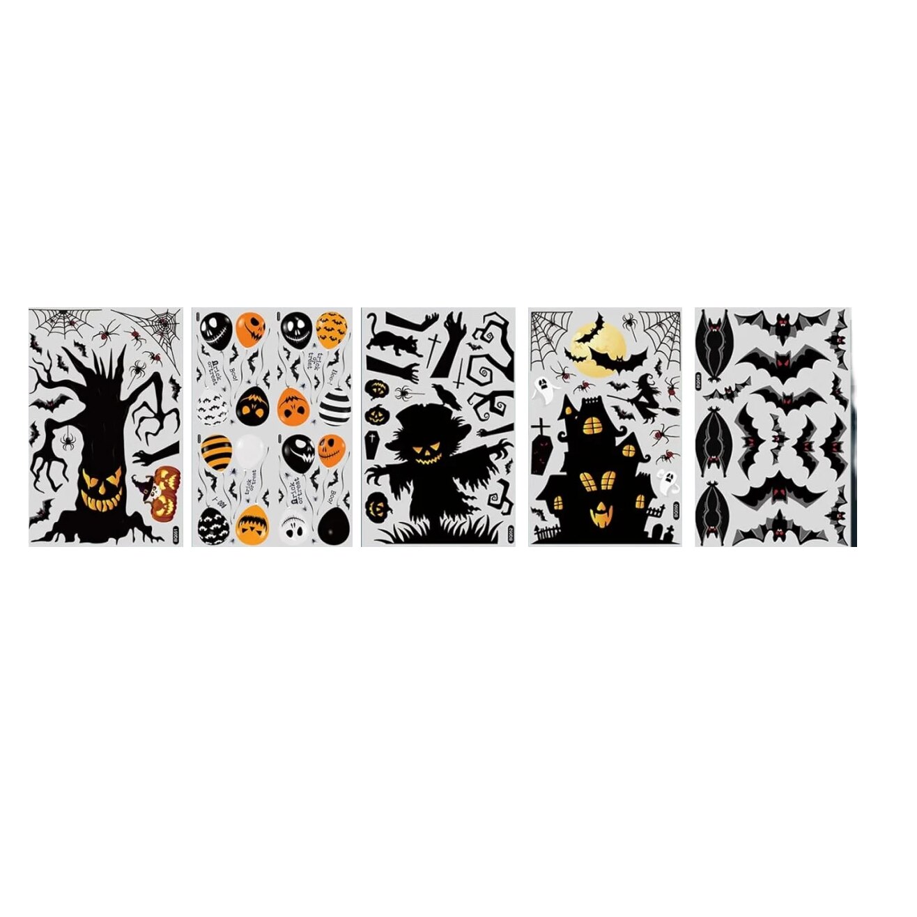 Set de 8 coli cu autololante de Halloween Kijuh, PVC, multicolor, 30 x ...