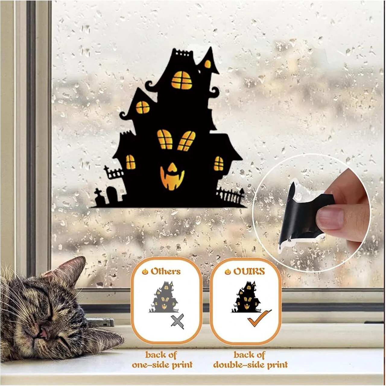 Set de 8 coli cu autololante de Halloween Kijuh, PVC, multicolor, 30 x ...