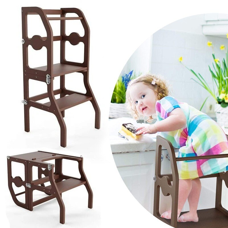 Scaun inaltator pentru copii, PROCART, pliabil, convertibil 2 in 1 ...