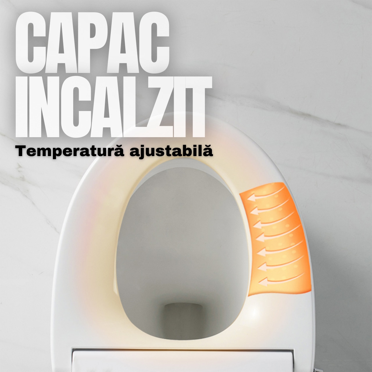 Capac WC cu Bideu Electric, Senzor de Miscare, Auto Dechidere si ...