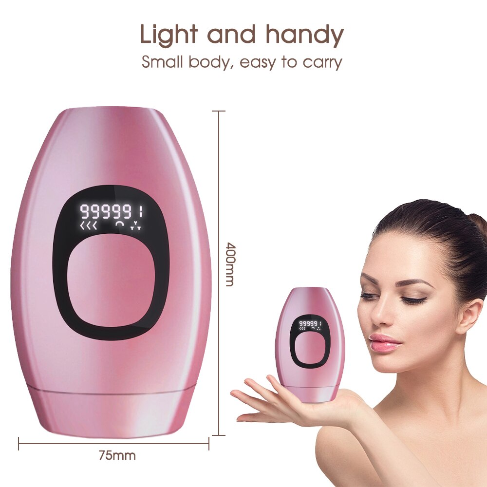 Epilator IPL cu Display LCD, 5 trepte intensitate, depilare definitiva ...