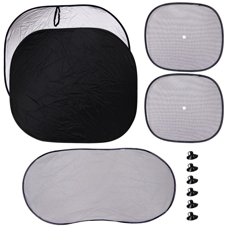 Kit parasolare auto, AUTOLINE, Argintiu - eMAG.ro