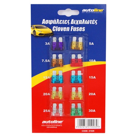 Set 10 sigurante auto, Autoline, Multicolor - eMAG.ro