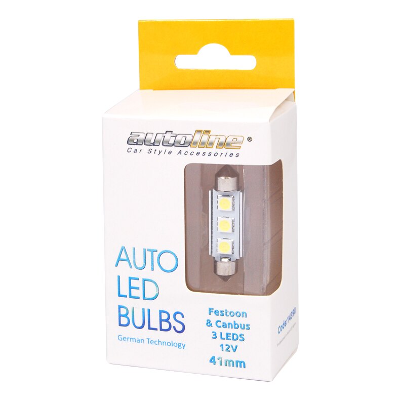 Set 2 becuri led, 12V, 41mm, Lumina Alba - eMAG.ro