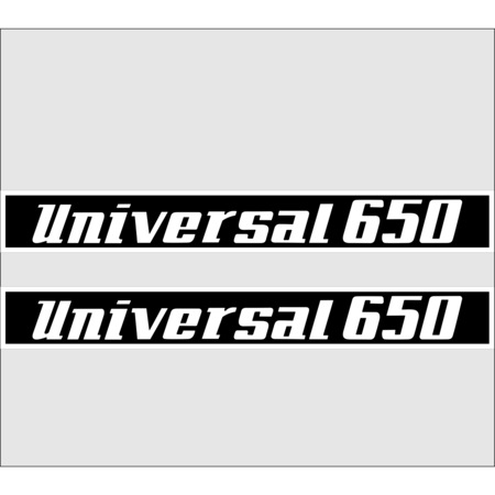 Set 2 Stickere / Autocolante Tractor Universal 650, dedicate capota U ...