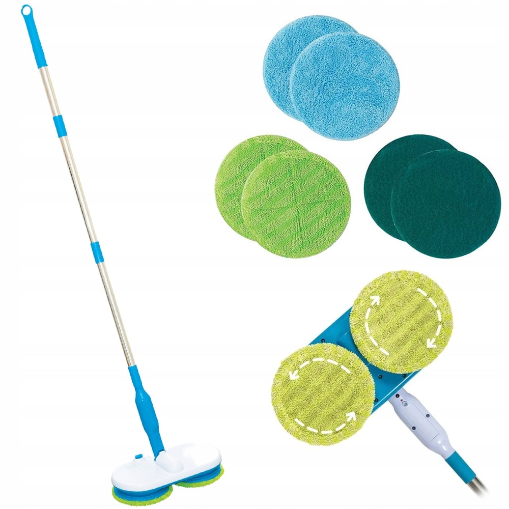 Mop Electric Rotativ, Fara Fir, 3 Seturi Lavete, Baterie Incorporata ...
