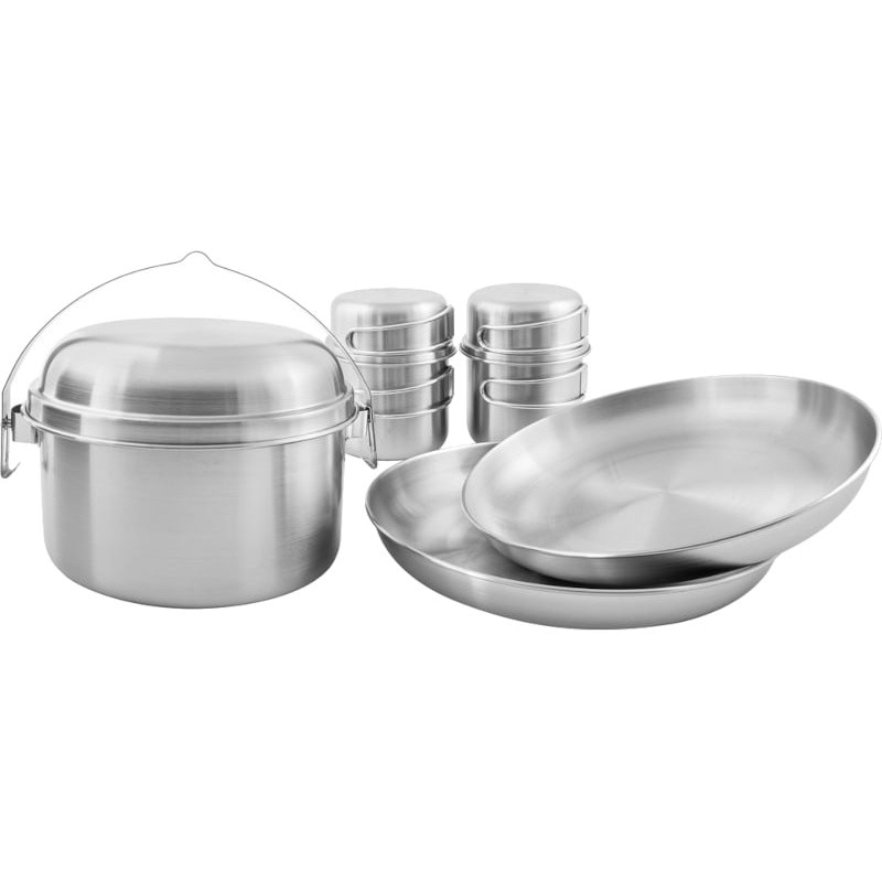 Set vesela camping, Tatonka, Inox, 1.6 l, Argintiu - eMAG.ro