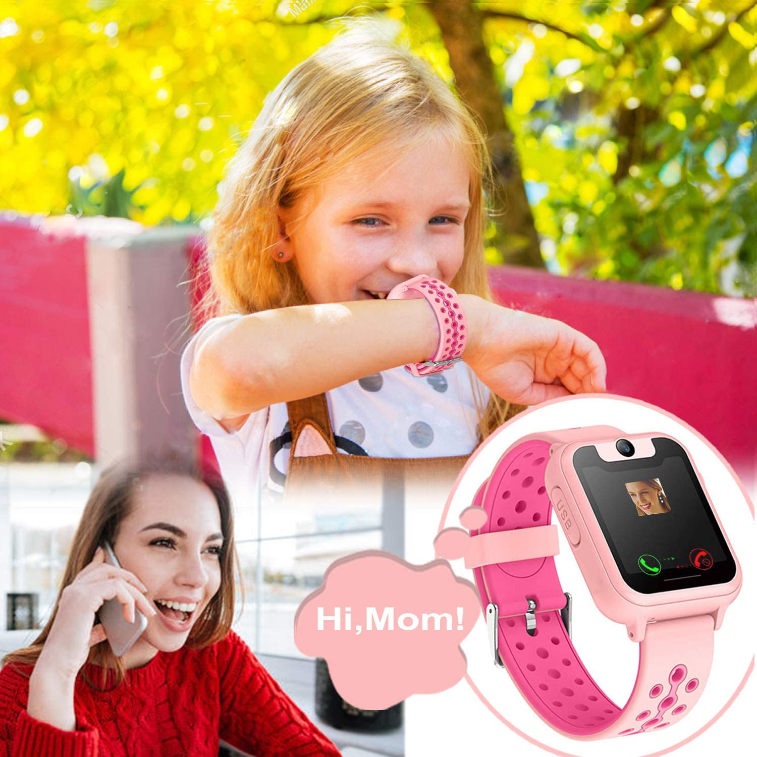 Ceas Smartwatch Copii GPS, 1.44 inch, apel card SIM, Pozitionare camera ...
