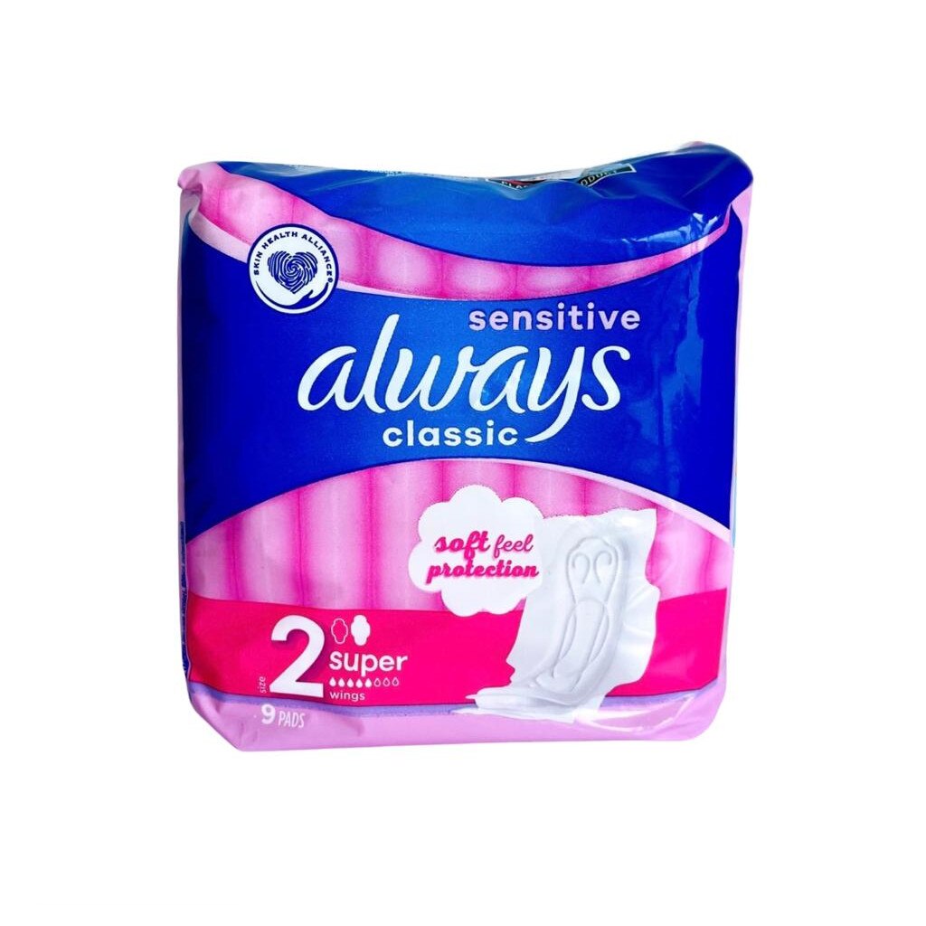 Absorbante Always Sensitive classic marime 2 super, 9buc(roz) - eMAG.ro