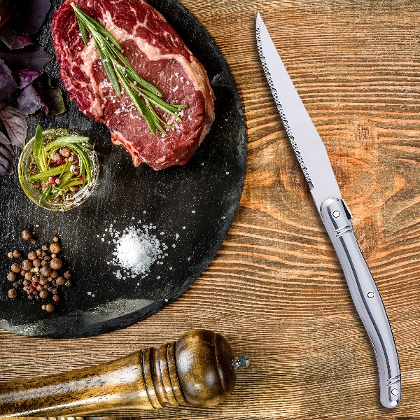 Set De Cutite Profesionale Cu 6 Piese, Cu Suport, Argint - eMAG.ro