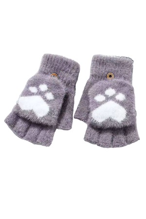 Ръкавици за тийнейджърки до 18 години, топли, модел с кабриолет и закопчаване с копчета, тема ...