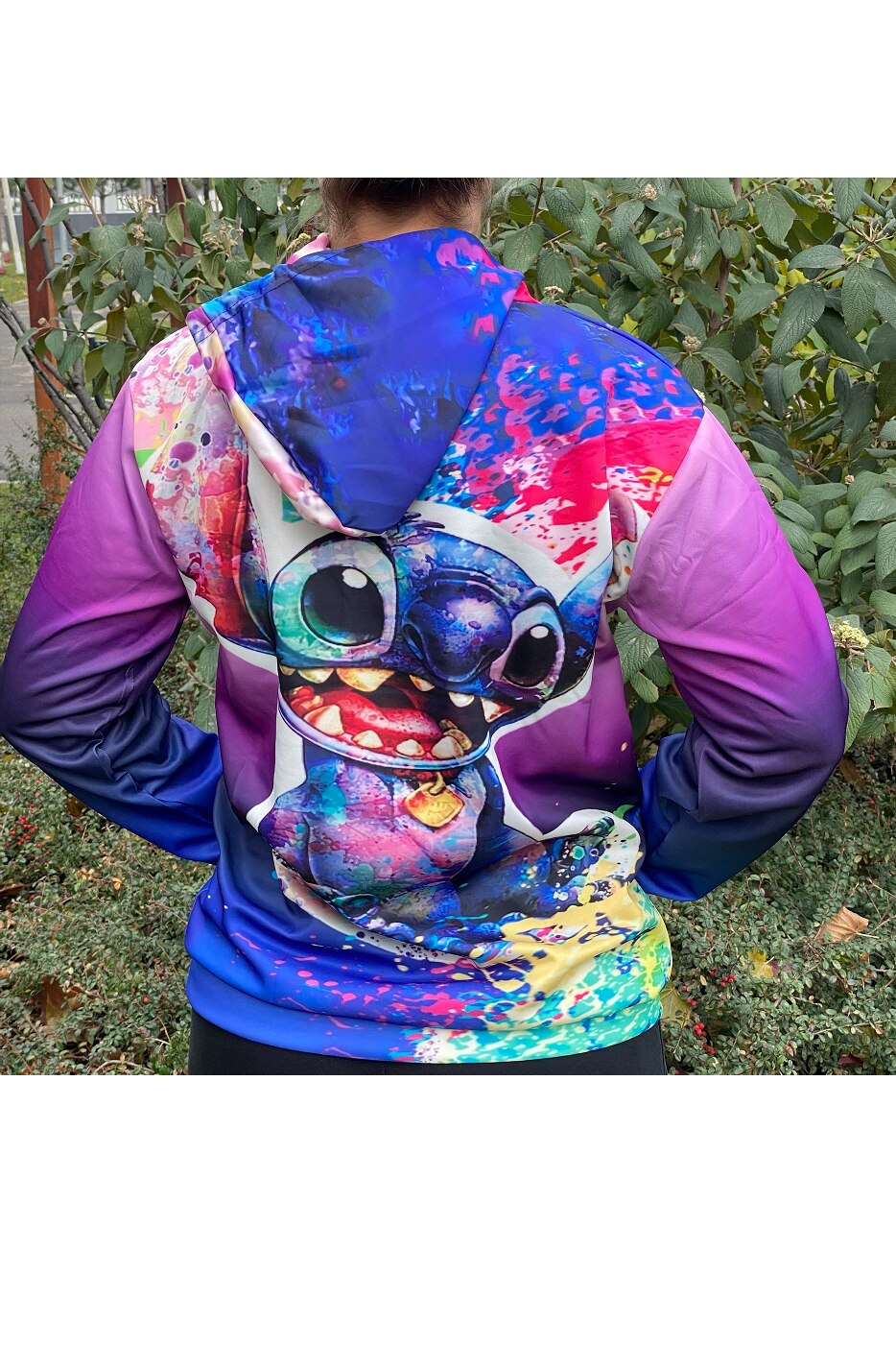 Hanorac Cu Gluga, Madette Line, Cu Imprimeu Colorat si Nuante ...