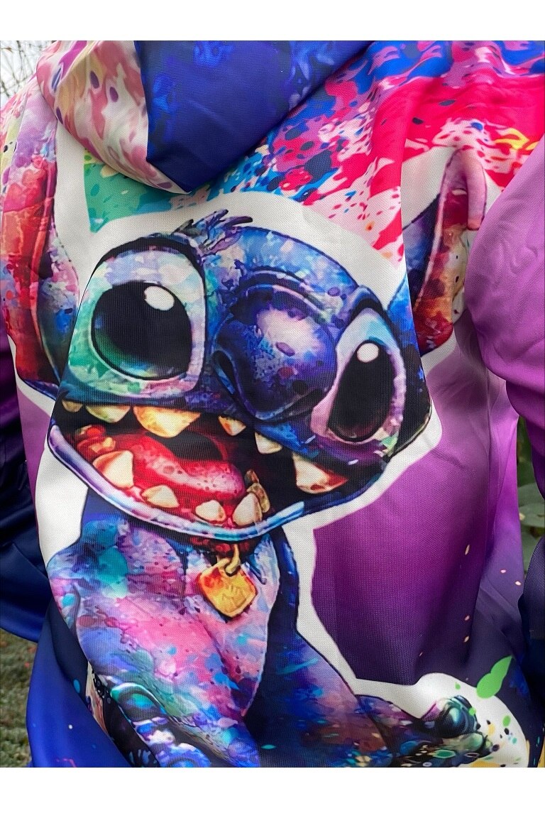 Hanorac Cu Gluga, Madette Line, Cu Imprimeu Colorat si Nuante ...