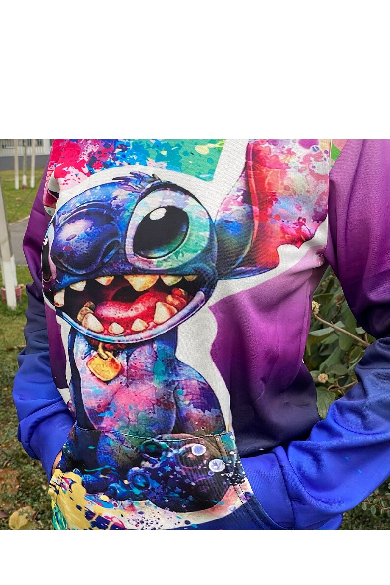 Hanorac Cu Gluga, Madette Line, Cu Imprimeu Colorat si Nuante ...