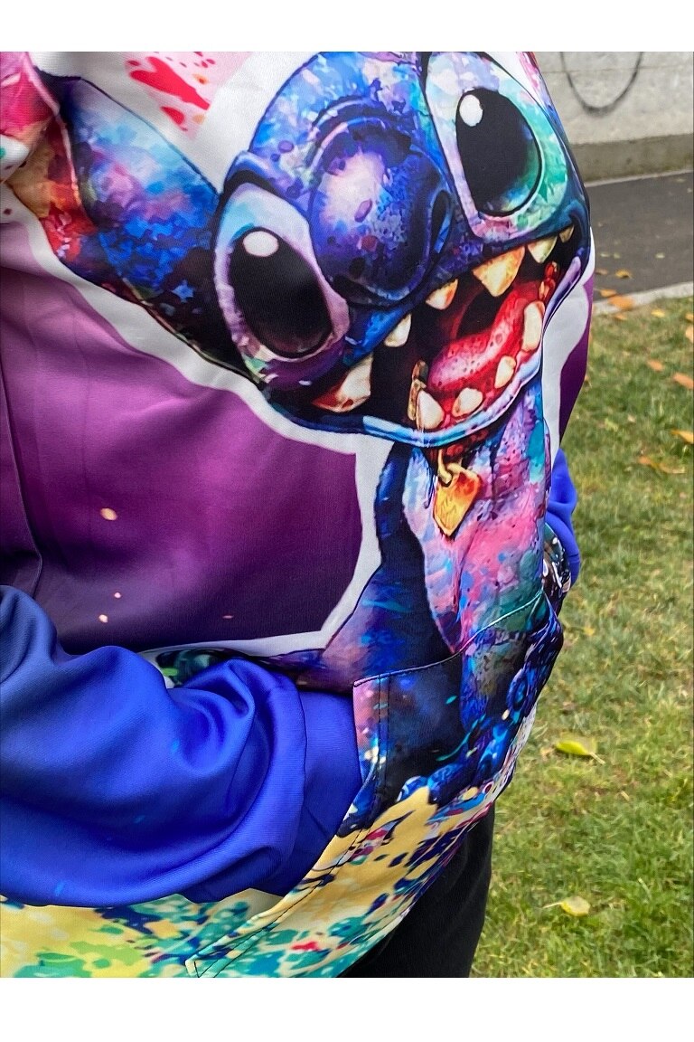 Hanorac Cu Gluga, Madette Line, Cu Imprimeu Colorat si Nuante ...