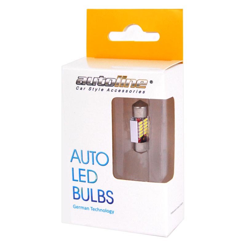 Set 2 becuri auto, Autoline, 12-24V, Argintiu - eMAG.ro