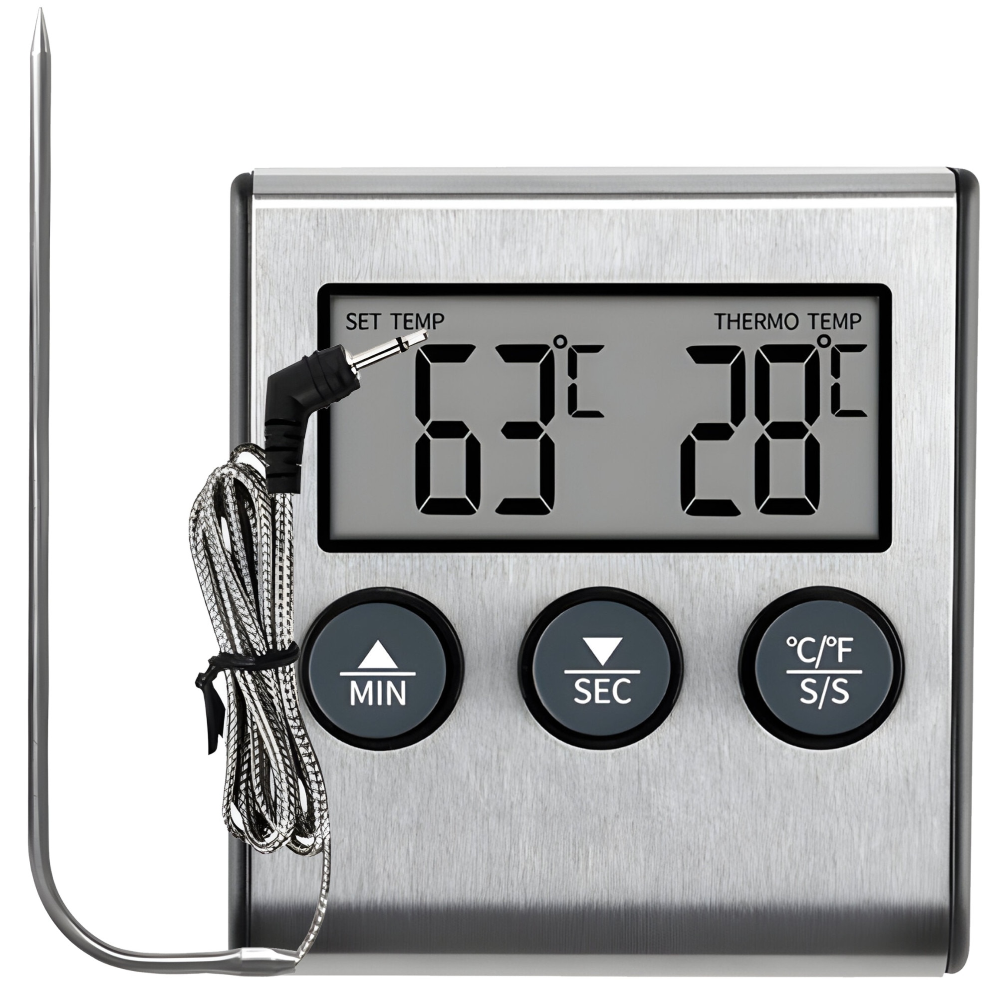 Termometru Digital De Cuptor Pentru Bucatarie / Mancare, Sonda Inox ...