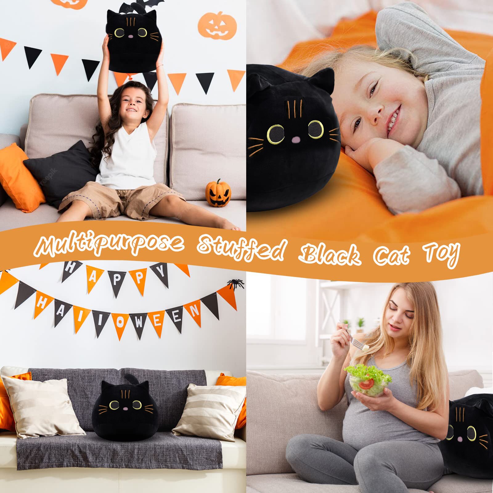 Perne de plus pentru copii, 30x20cm, Negru - eMAG.ro