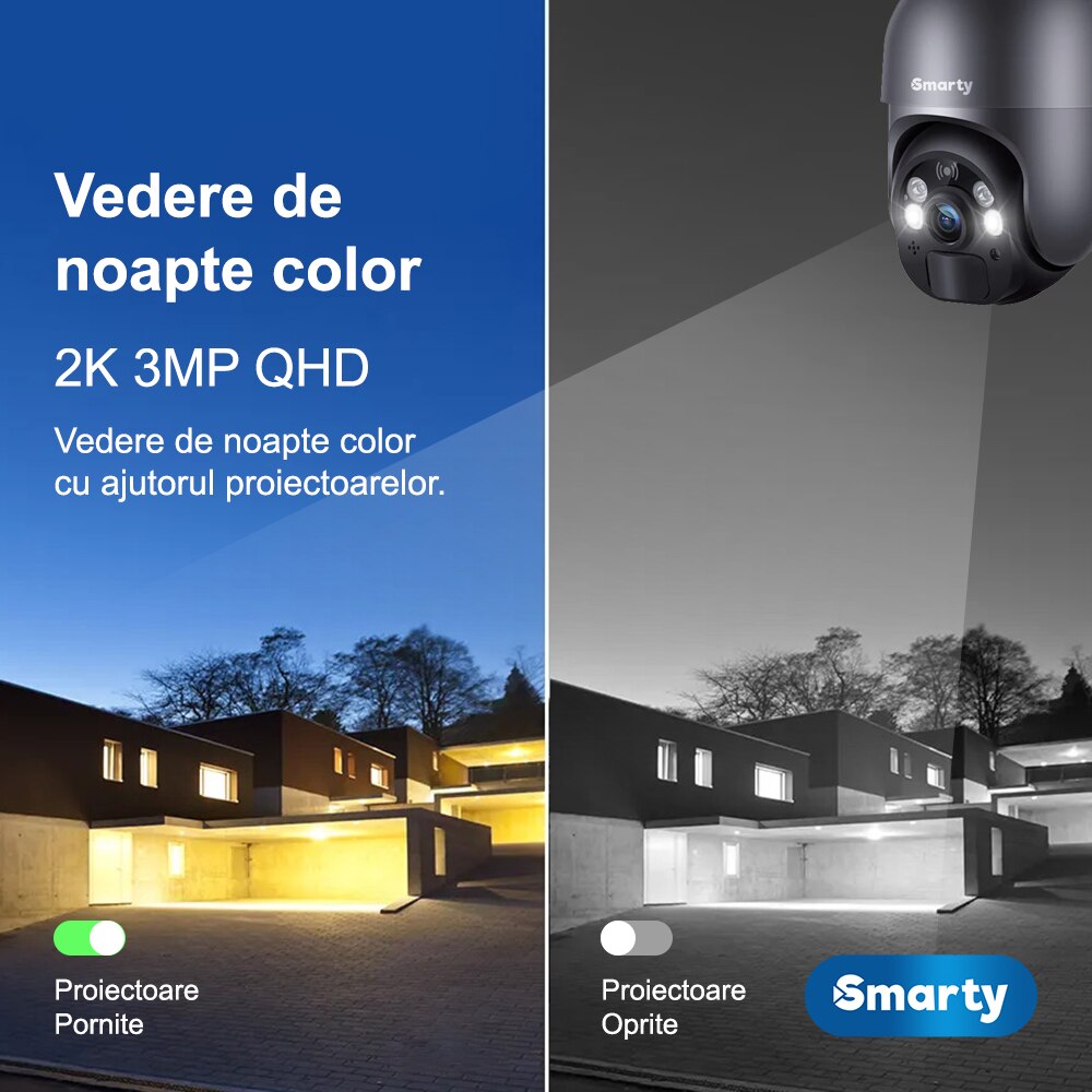 Camera de supraveghere exterior Smarty S20 Pro High-Vision cu panou ...